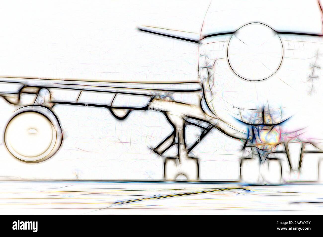 A huge Boeing 747 aircraft, one of the world's most beautiful aircraft ...
