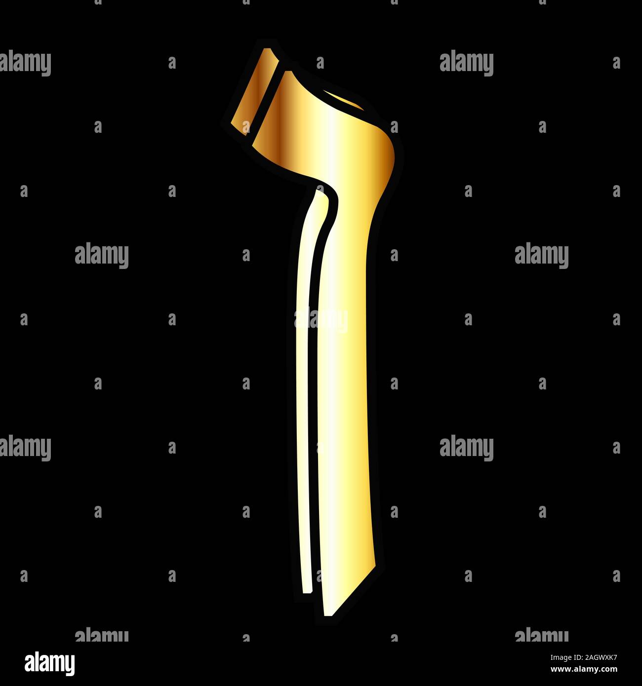 Beautiful golden Hebrew alphabet. The letters Hebrew gold, the font is ...