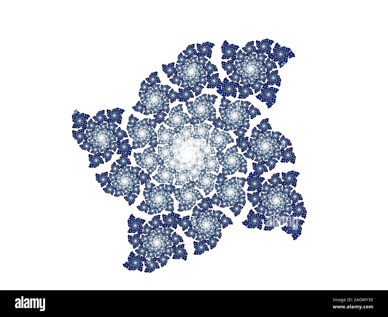 Fractal blue drawing Cut Out Stock Images & Pictures - Alamy