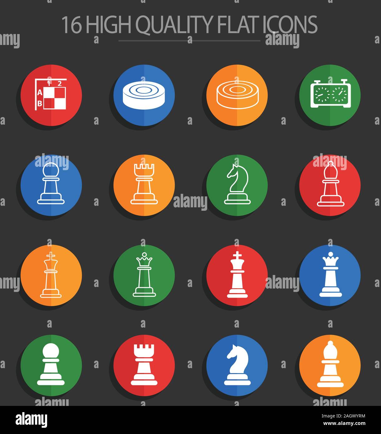 Chess board clock Stock Vector Images - Alamy