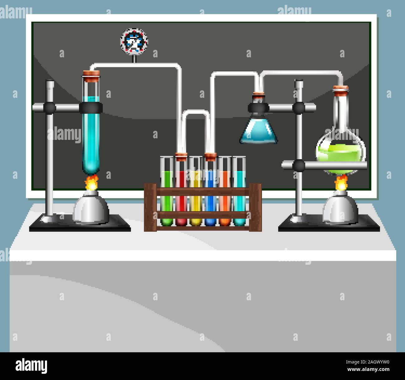 Science equipments in laboratory illustration Stock Vector Image & Art ...
