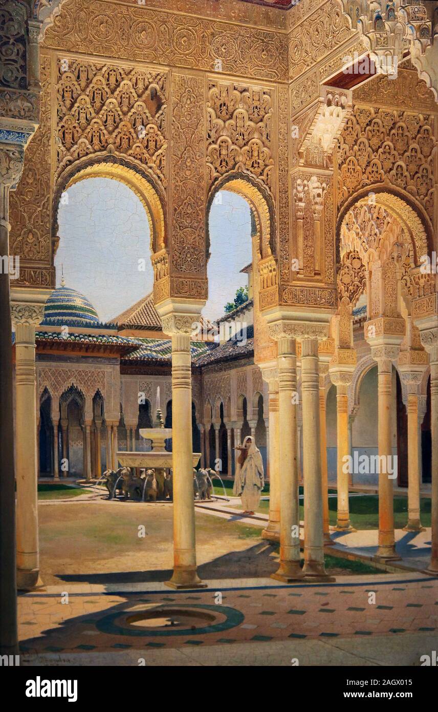 A servant woman in the Alhambra (1876) by Adolf Seel (1829–1907) German ...