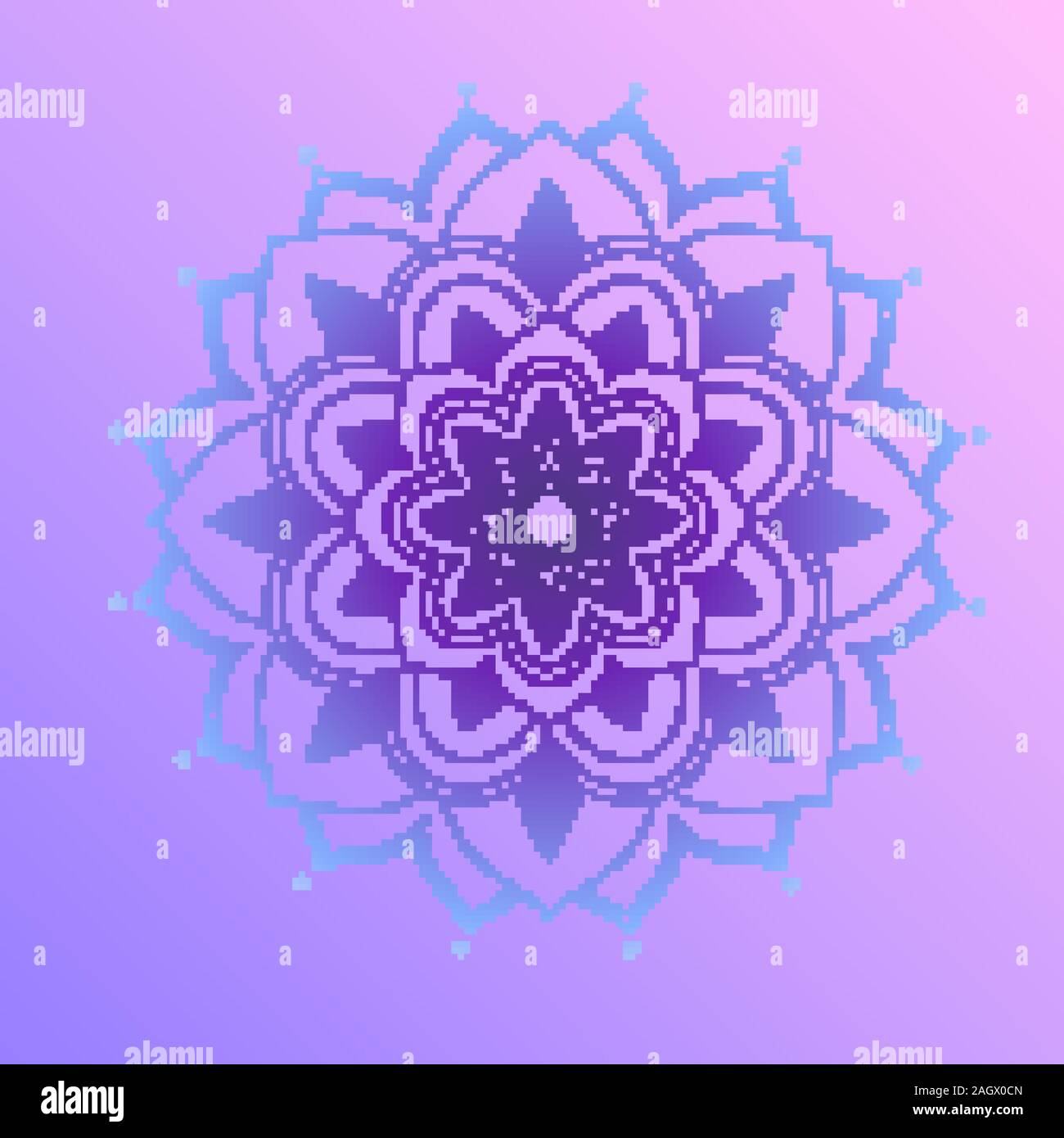 Mandala patterns on purple background illustration Stock Vector Image ...