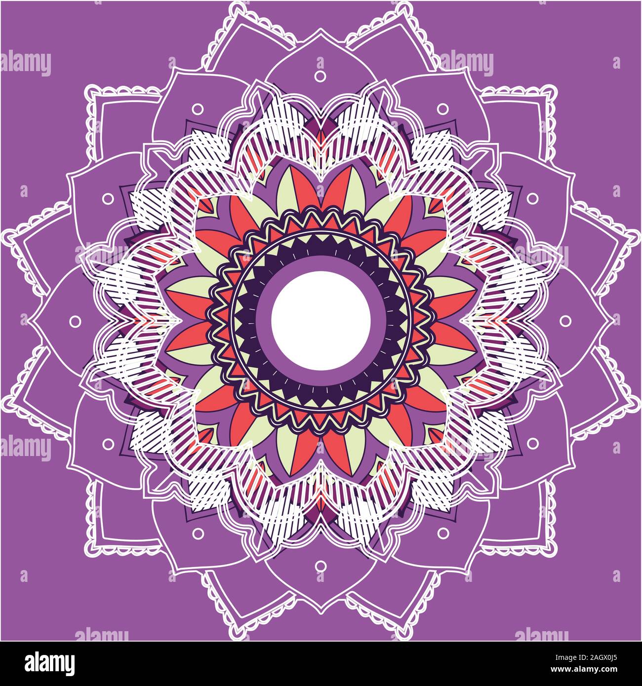 Mandala patterns on purple background illustration Stock Vector Image ...