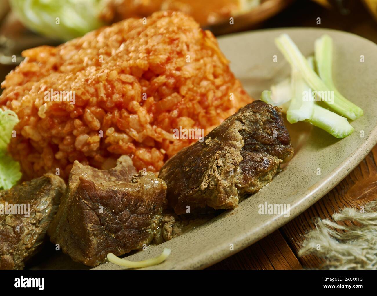 Jollof beef hi-res stock photography and images - Alamy