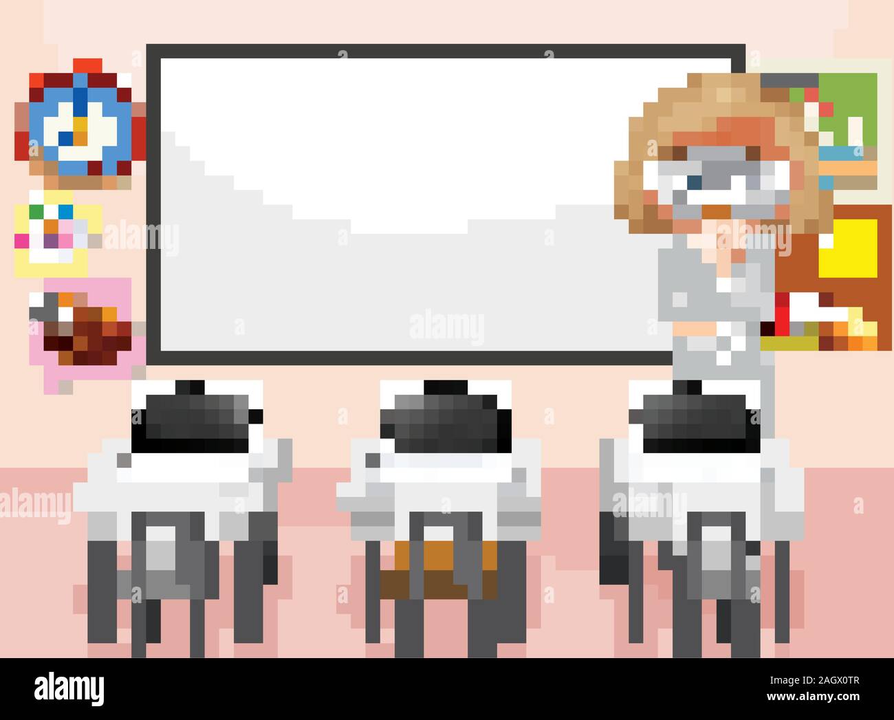 Classroom of computers Stock Vector Images - Alamy