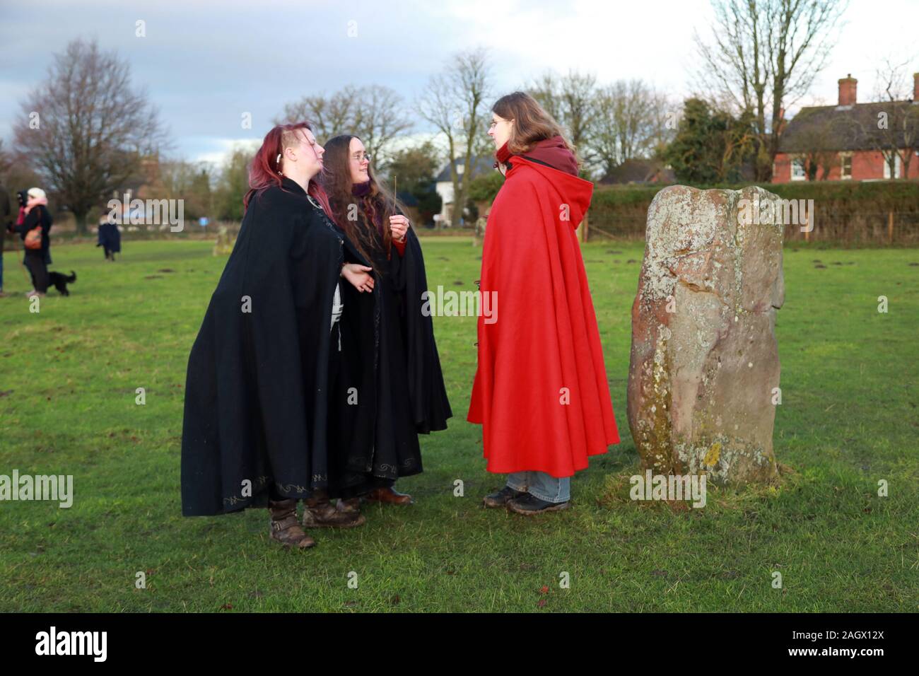 Wiltshire, UK. 21st December 2019. Hundreds of people gathered at the ...
