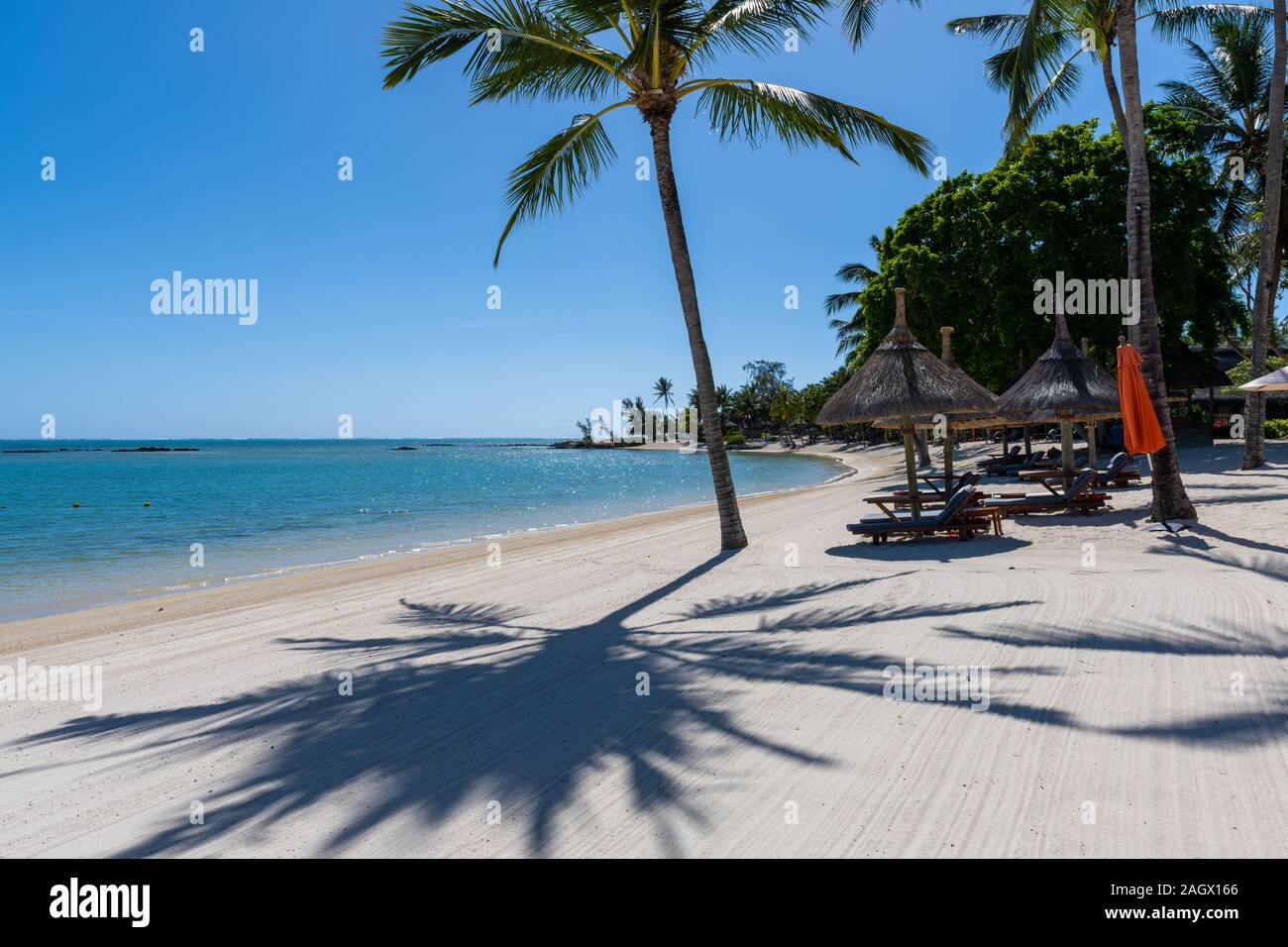 Beach and Sea, Mauritius Coastline Stock Photo - Alamy