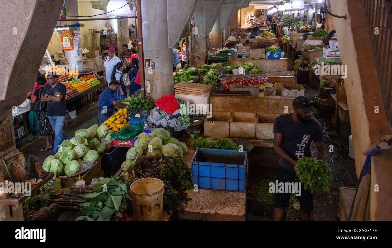 Port Louis Market, Mauritius Stock Photo - Alamy
