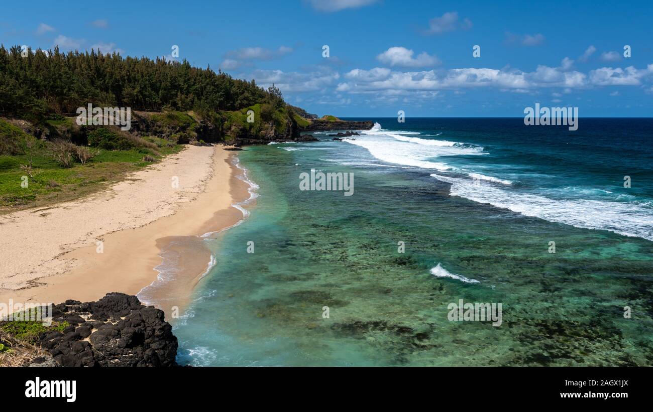 Beach and Sea, Mauritius Coastline Stock Photo - Alamy