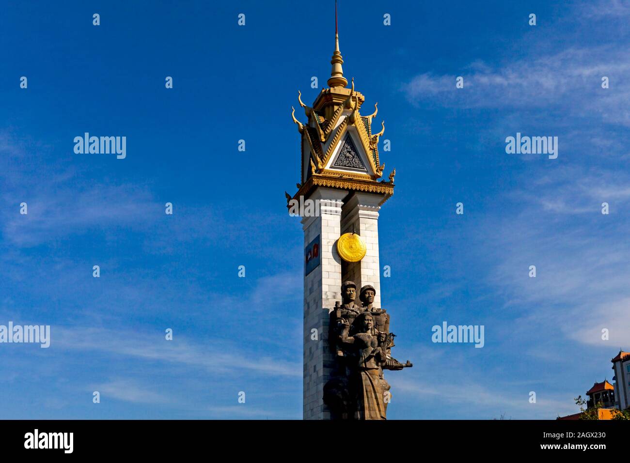 A large monument commemorating the alliance between Cambodia and ...