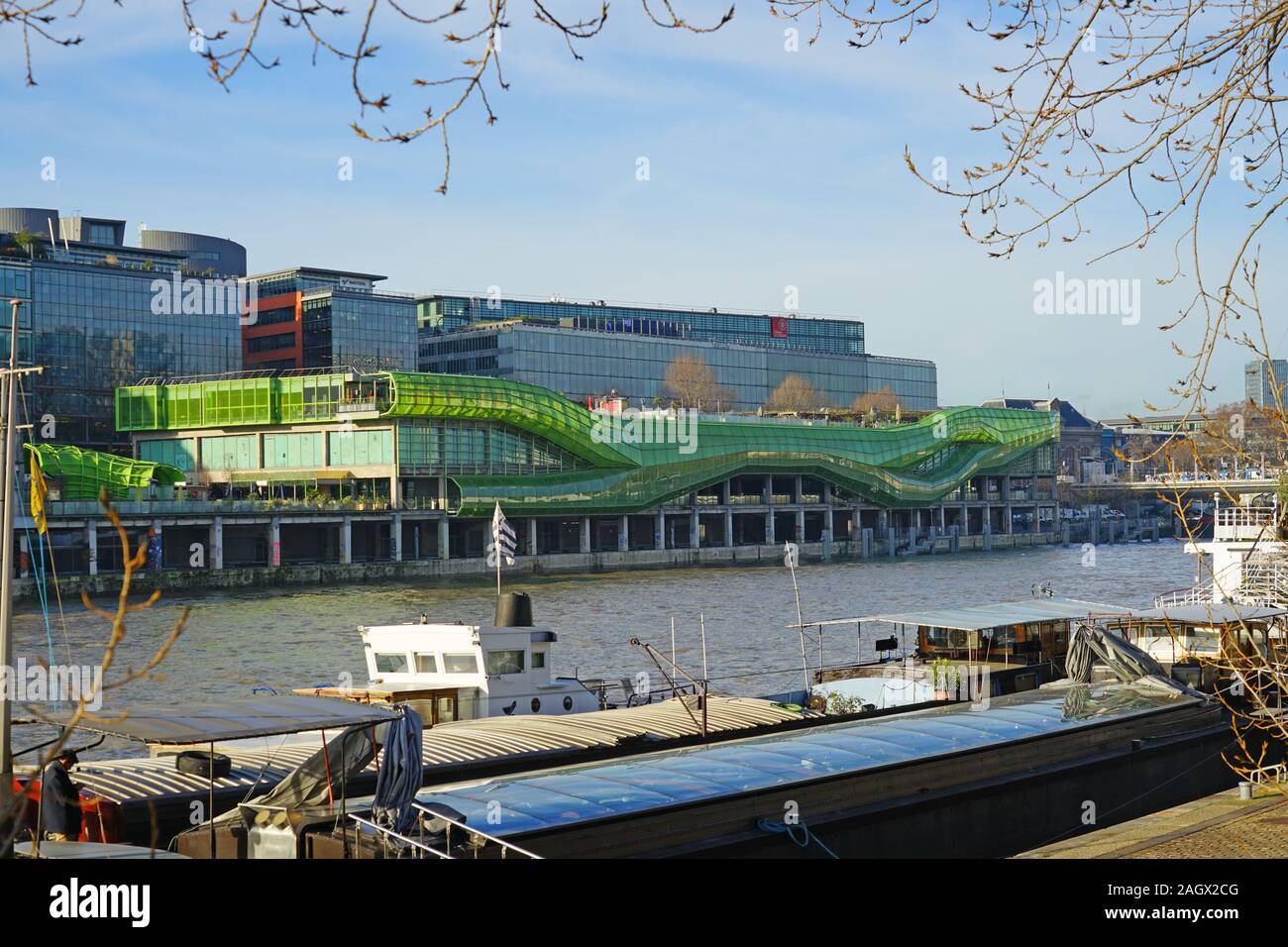 PARIS, FRANCE -18 DEC 2019- View of the Les Docks Cite de la Mode et du ...