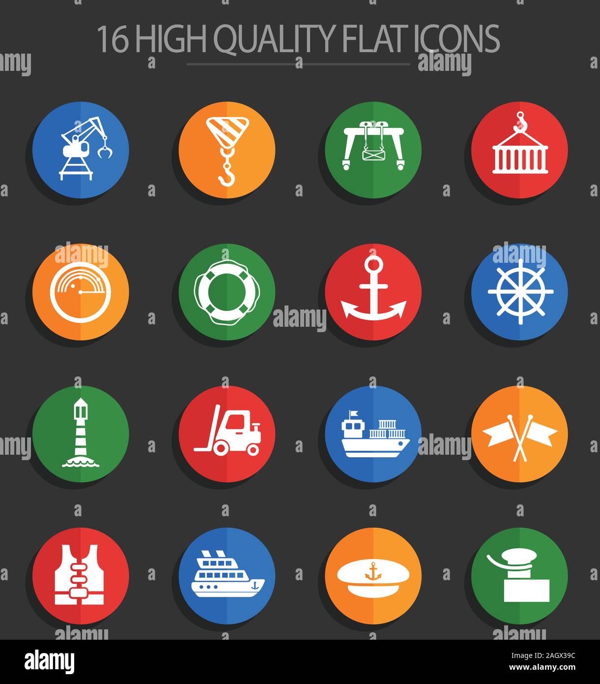 Mooring crane Stock Vector Images - Alamy