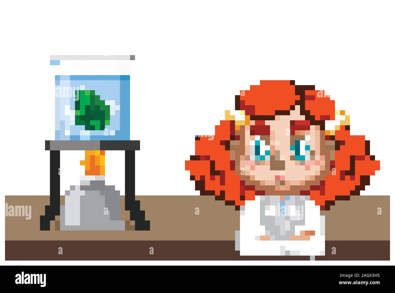 Science student doing experiment with leaf illustration Stock Vector ...