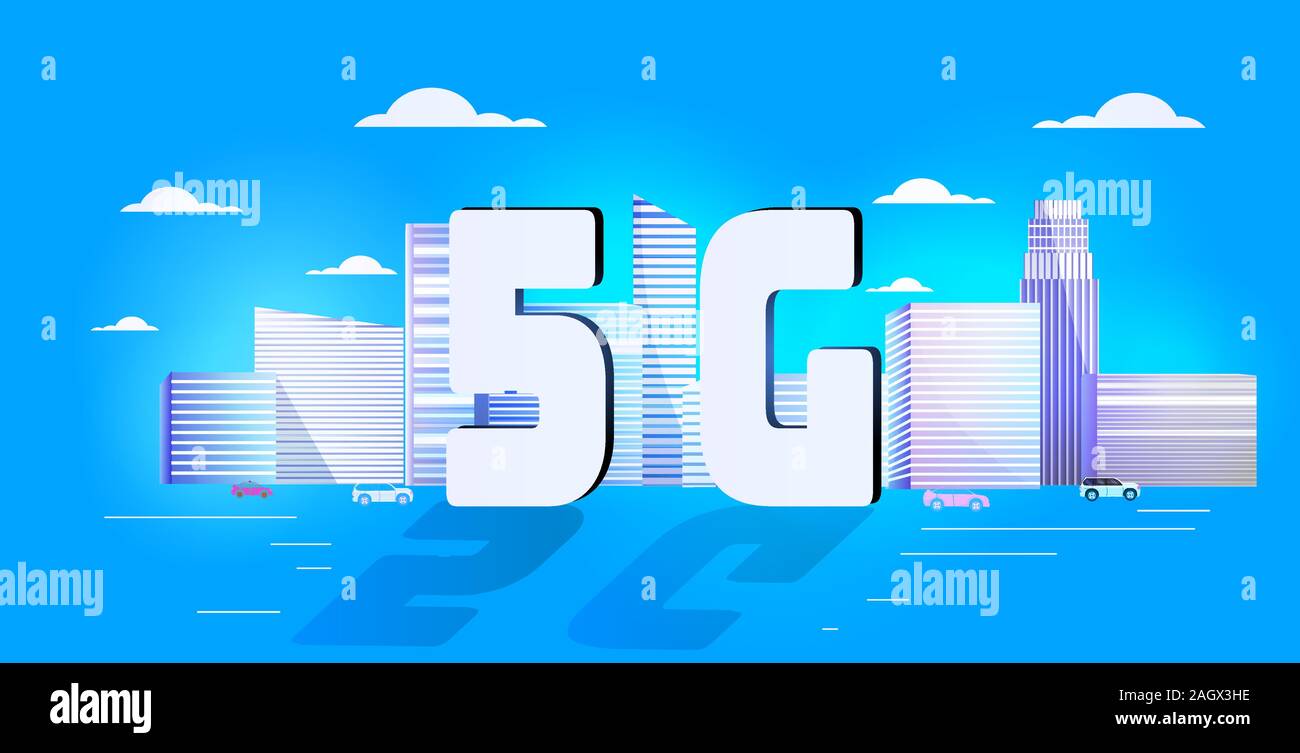 5G online communication network wireless systems connection concept fifth innovative generation ...