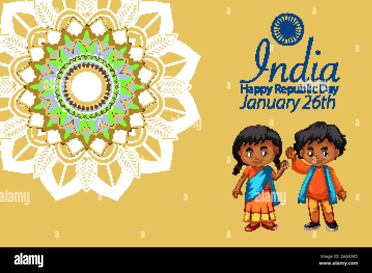 Public holiday poster design with happy kids illustration Stock Vector ...