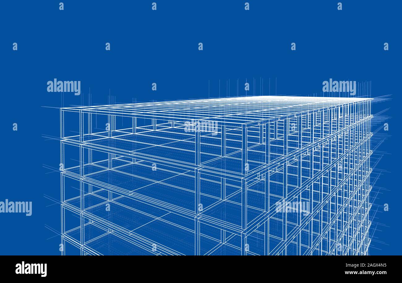 Drawing or sketch of a house under construction. Construction site ...