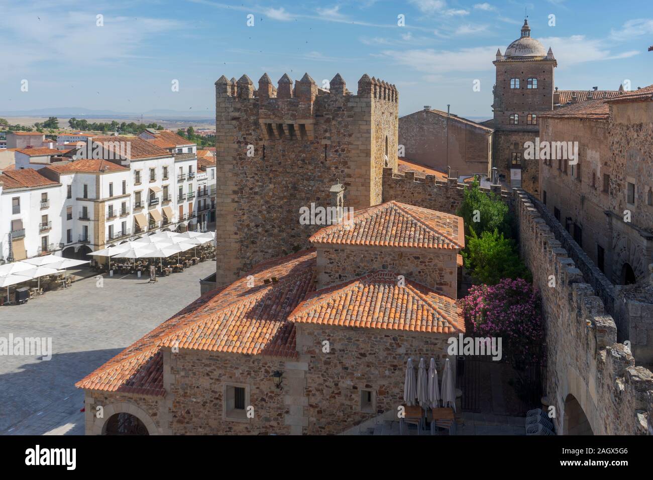 historic and old town of Caceres, Spain Stock Photo - Alamy