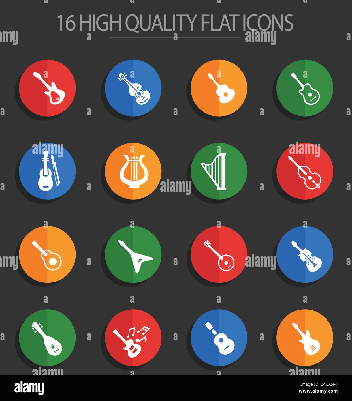 16 string guitar Stock Vector Images - Alamy