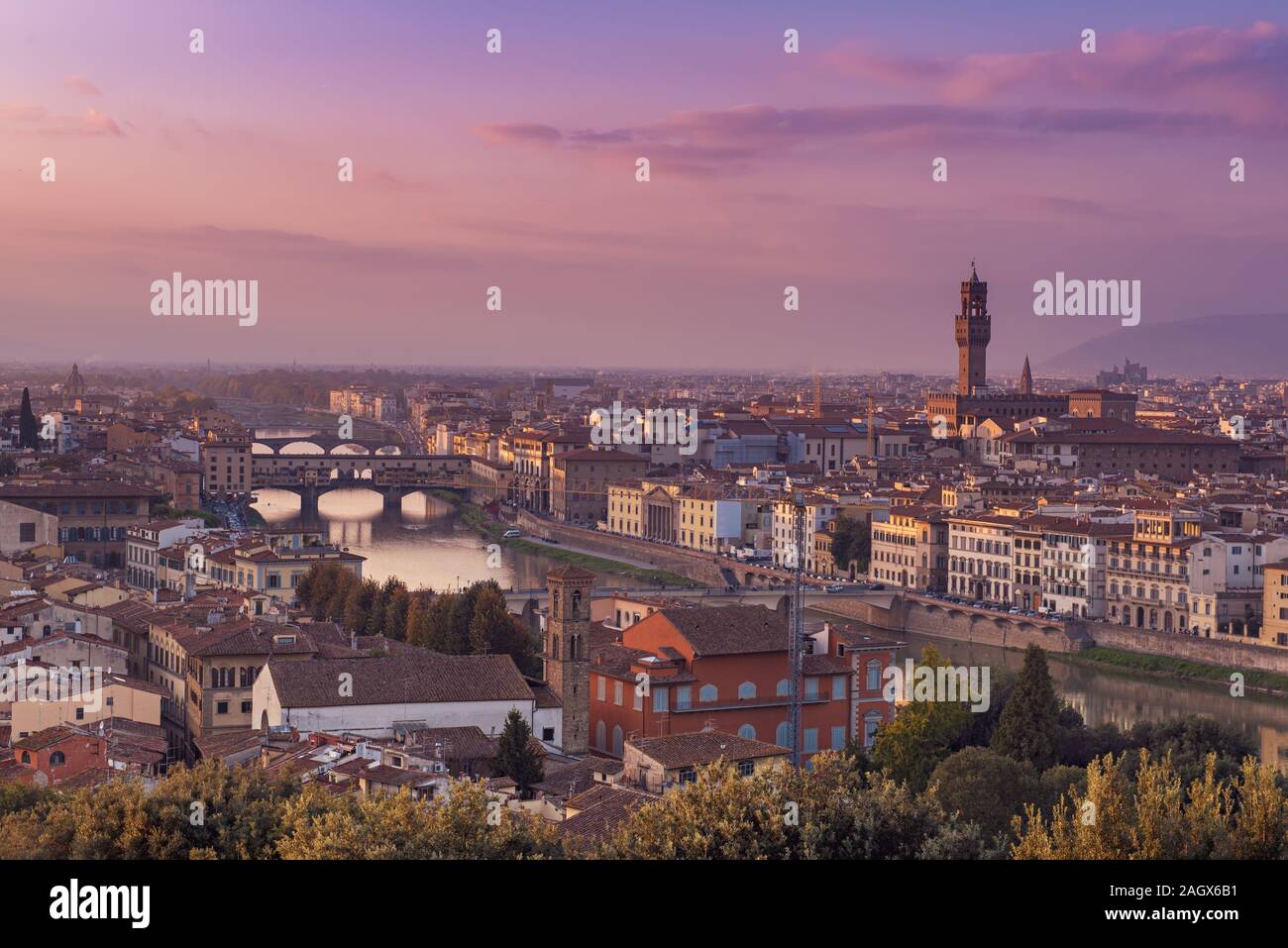 View of the beautiful medieval italian city and culture capital ...