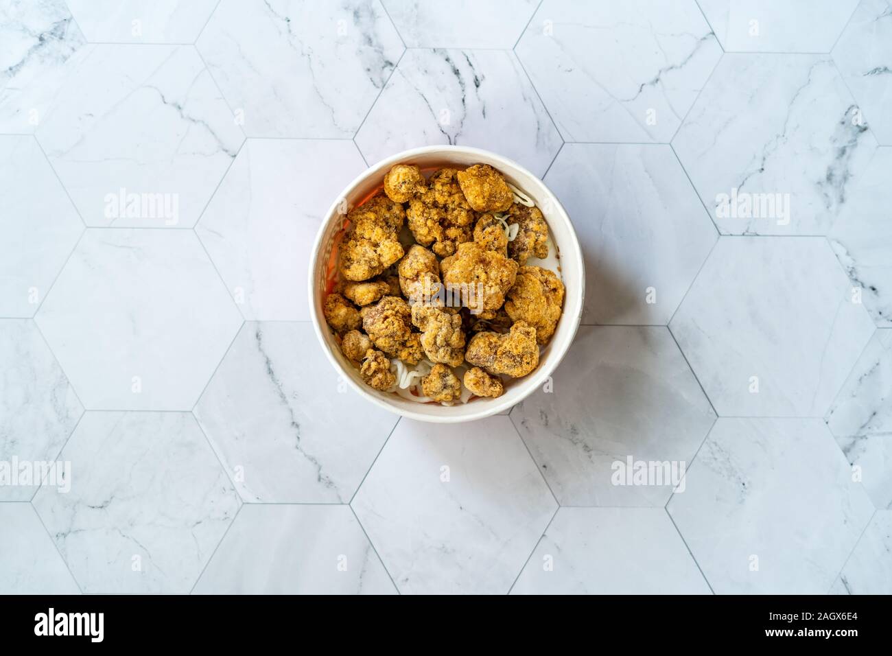 Take Away Japanese Food Karaage Chicken with Sauce / Karaagedon in ...