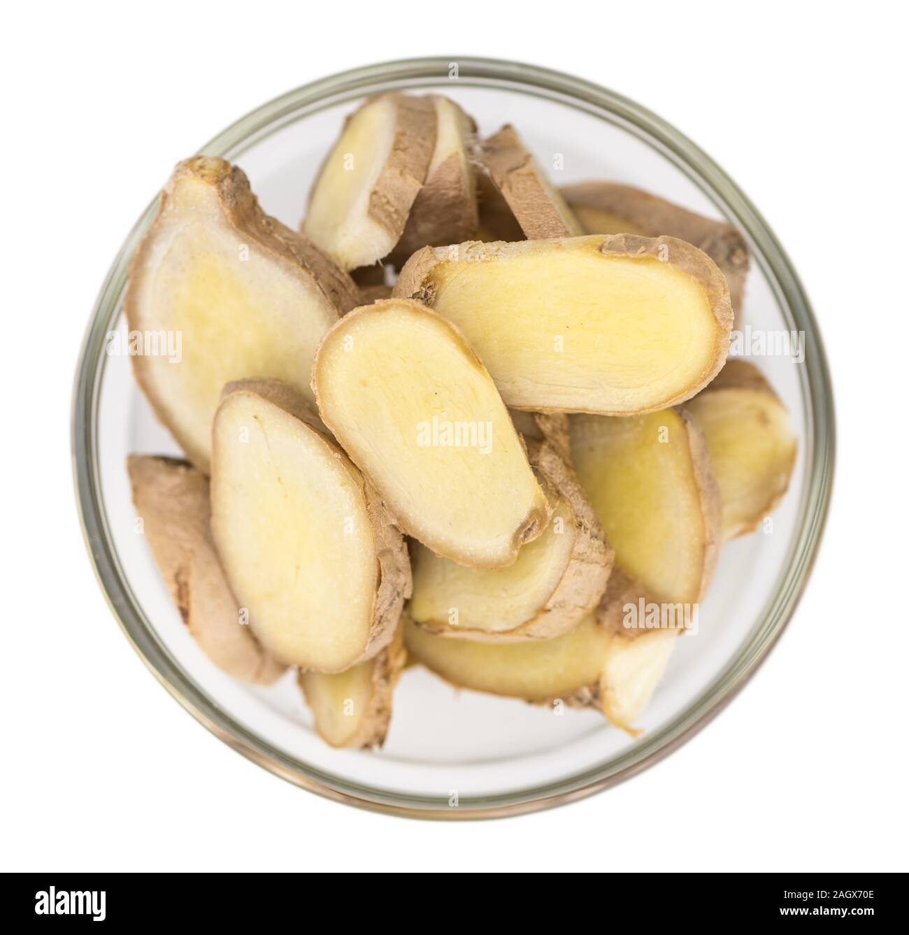 Ginger as detailed close-up shot isolated on white background ...