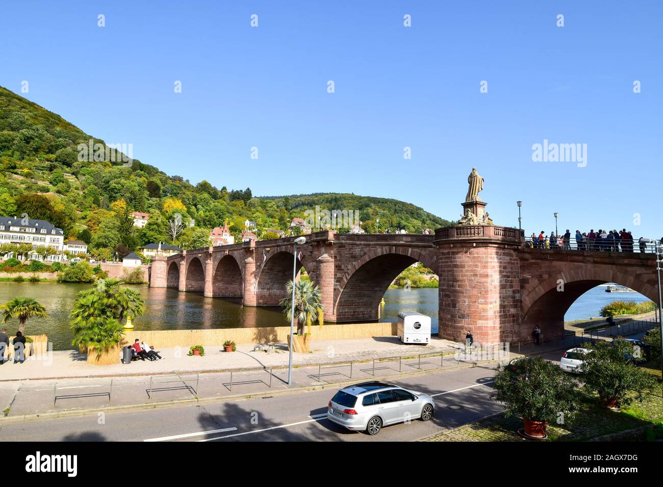 Heidelberg, Germany - October 12, 2019: Tourists on the Karl Theodor ...
