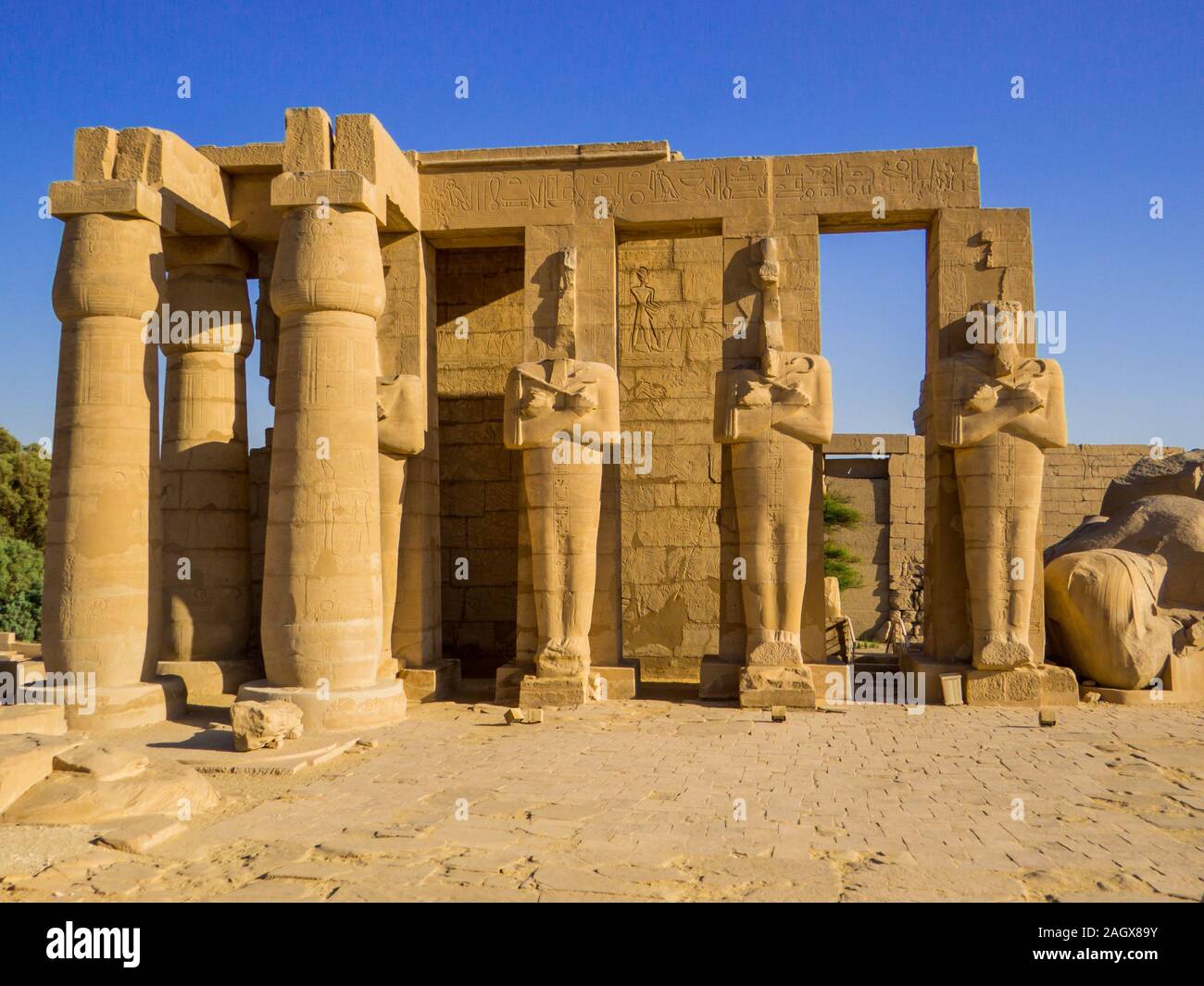 Ramesseum Temple, Luxor, Egypt Stock Photo - Alamy