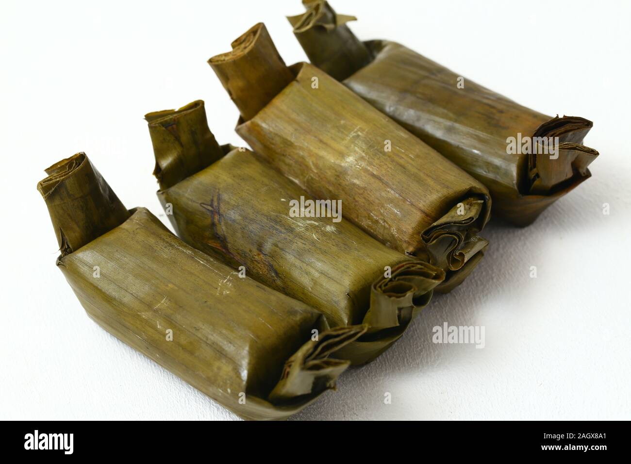 arem-arem or lemper is traditional food from java. isolated on white ...