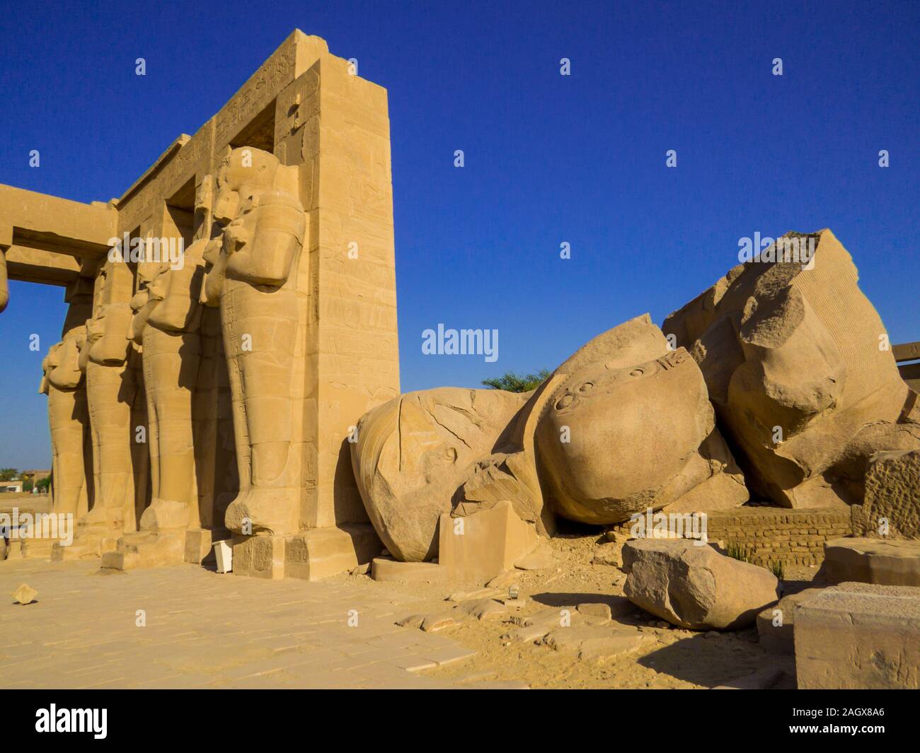 Ramesseum Temple, Luxor, Egypt Stock Photo - Alamy