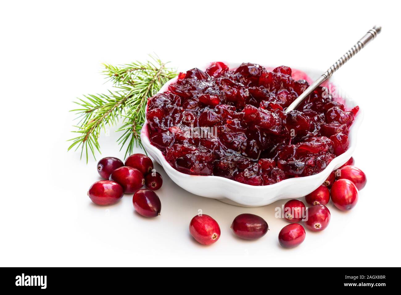 Bowl tasty cranberry sauce Cut Out Stock Images & Pictures - Alamy