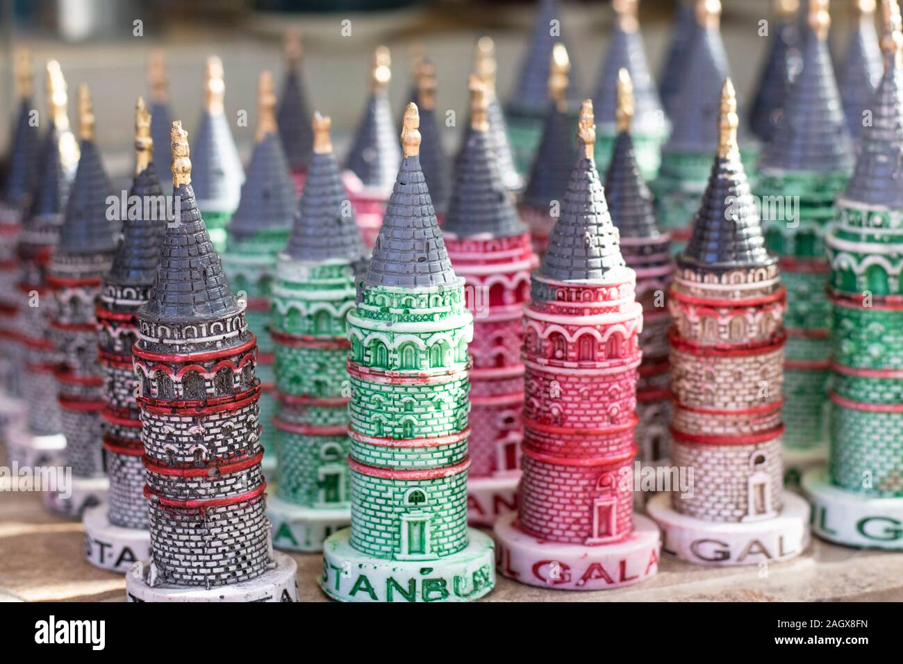 The small model of the Galata tower is sold. Galata and Istanbul names ...