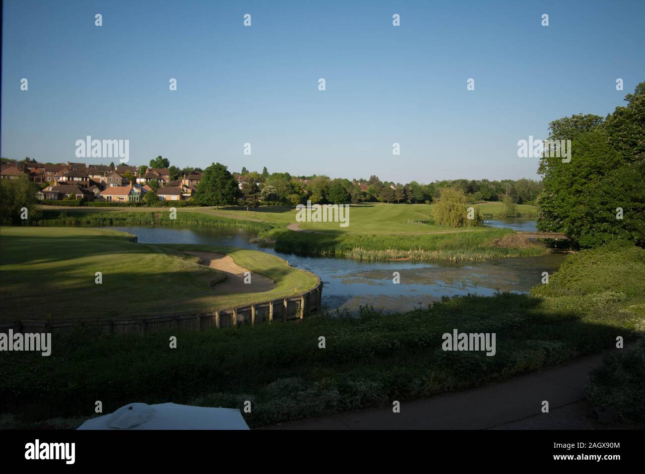 Collingtree Golf course Northampton boggy water flood flooding golfers ...