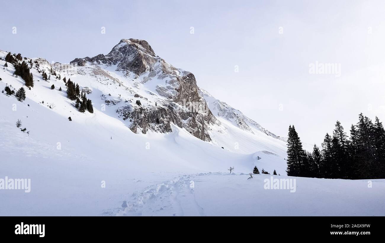 Gantrisch Nature Park during wintertime, canton of Bern, Bernese ...