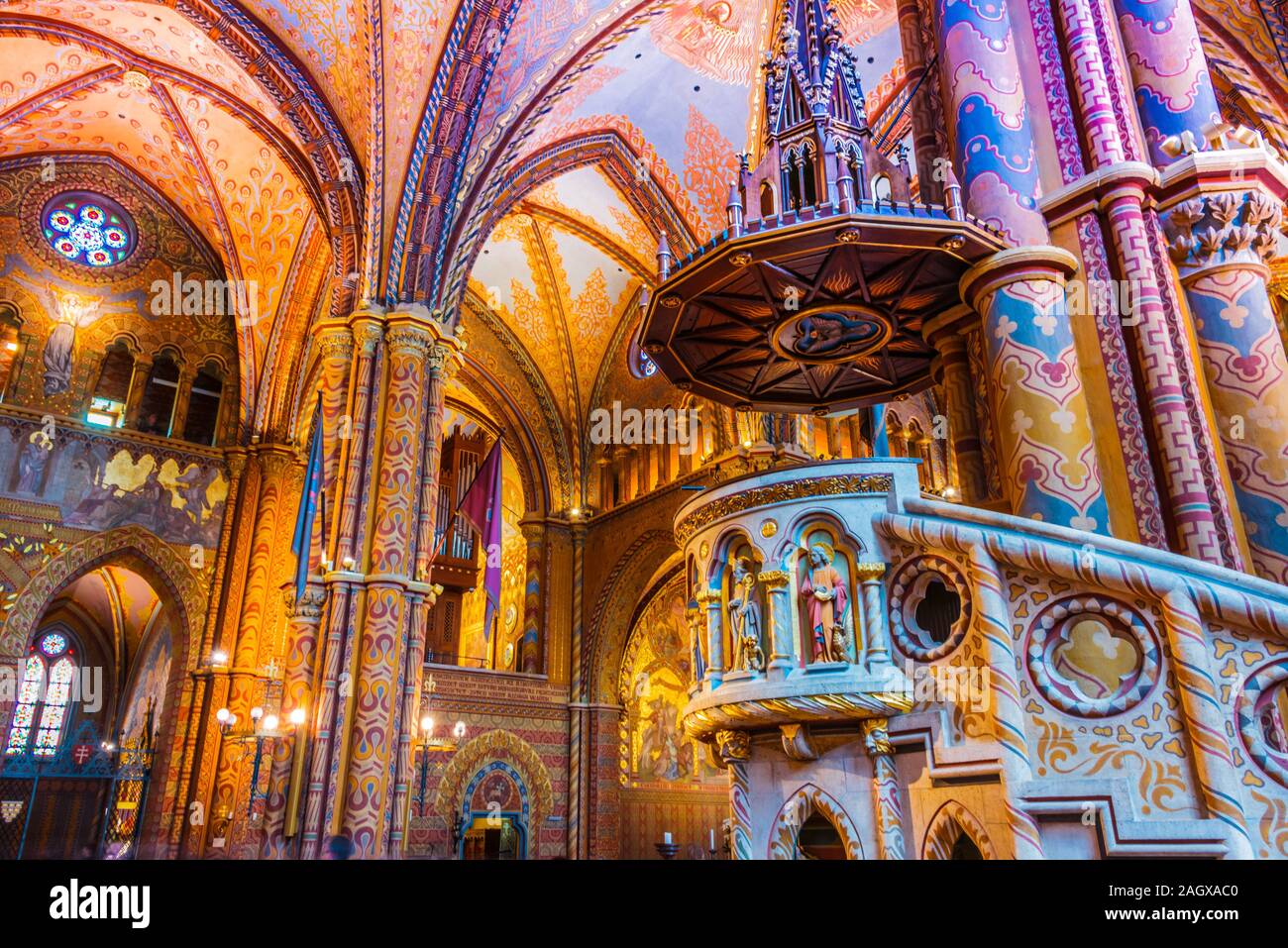 Interior Of Matthias Church High Resolution Stock Photography and ...
