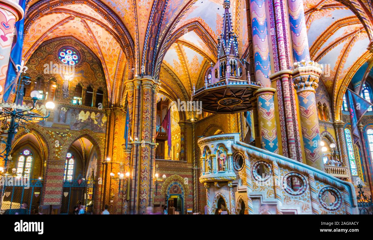 Interior of matthias church hi-res stock photography and images - Alamy