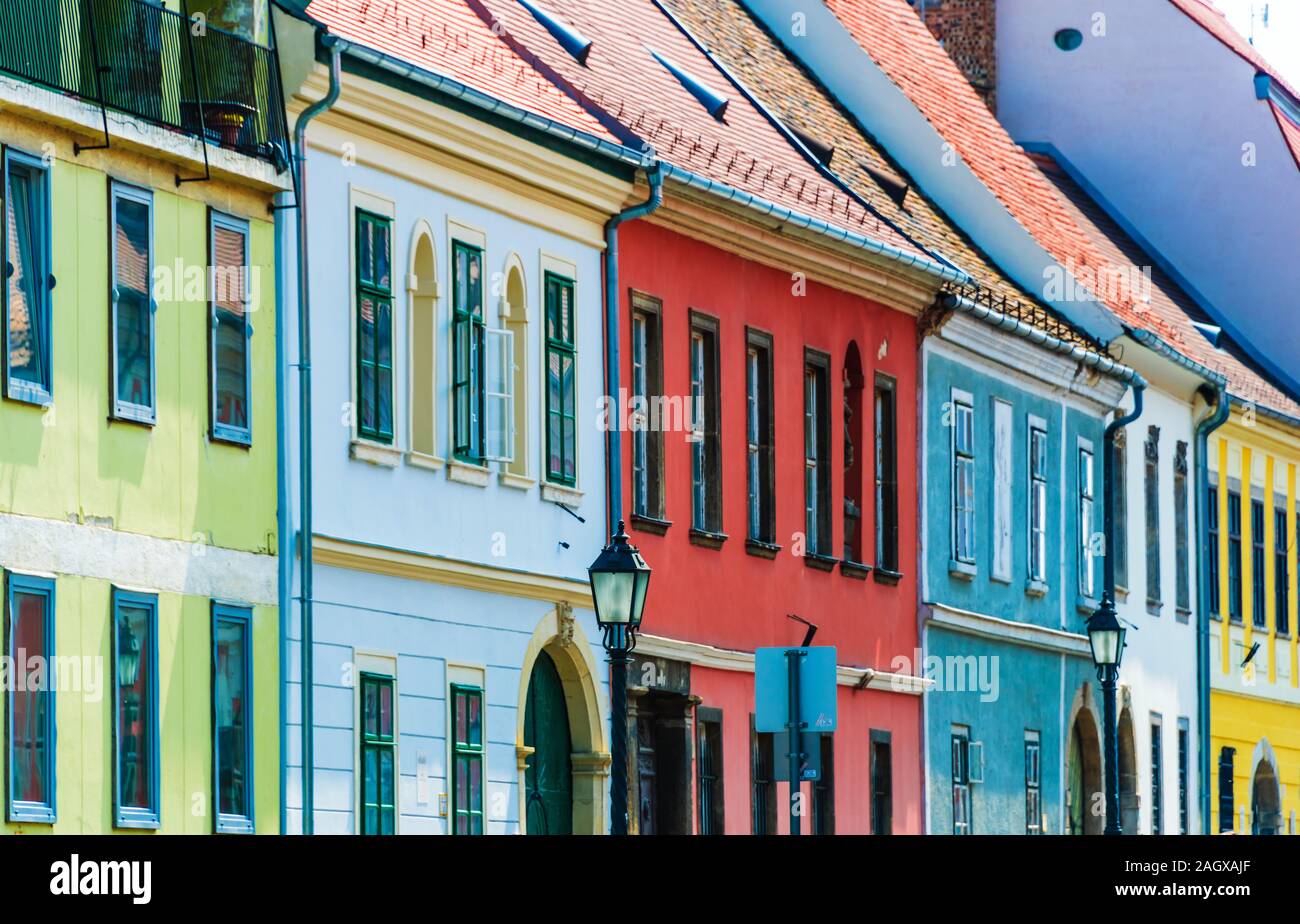 Historic architecture of Castle Hill in Budapest, Hungary Stock Photo ...