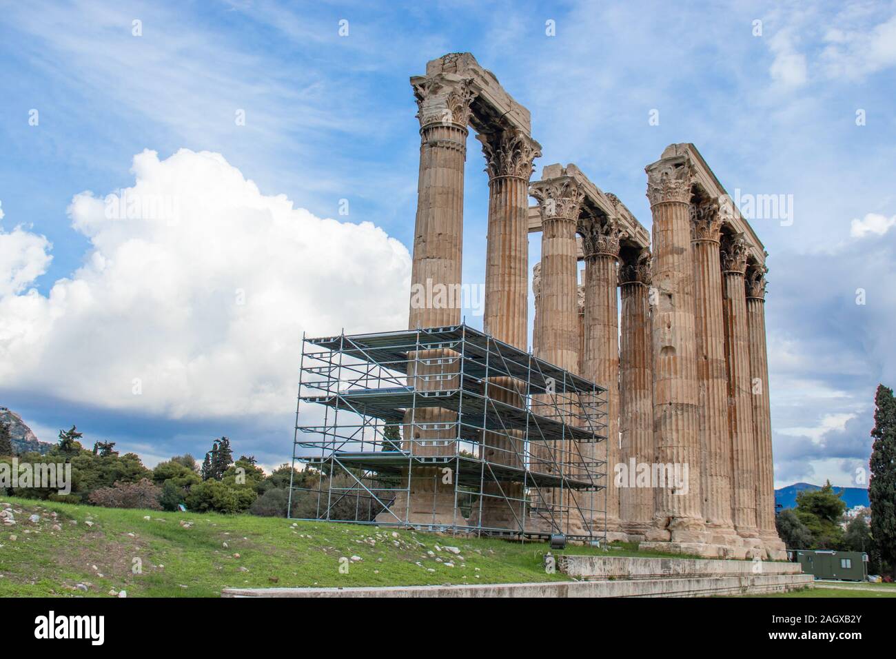 The Temple of Olympian Zeus also known as the Olympieion or Columns of ...