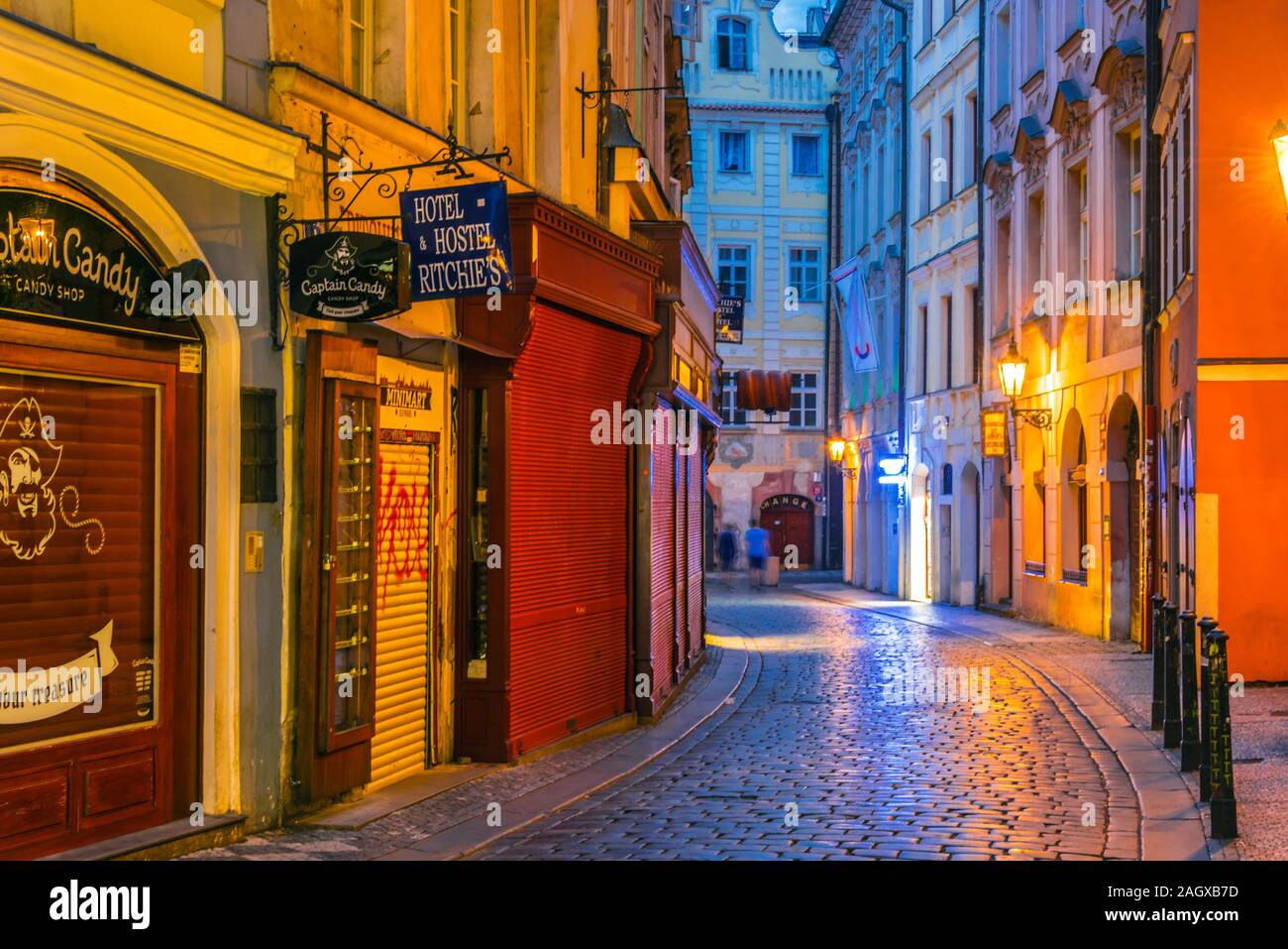PRAGUE, CZECH REP - AUG 2, 2019: Historic architecture of downtown ...