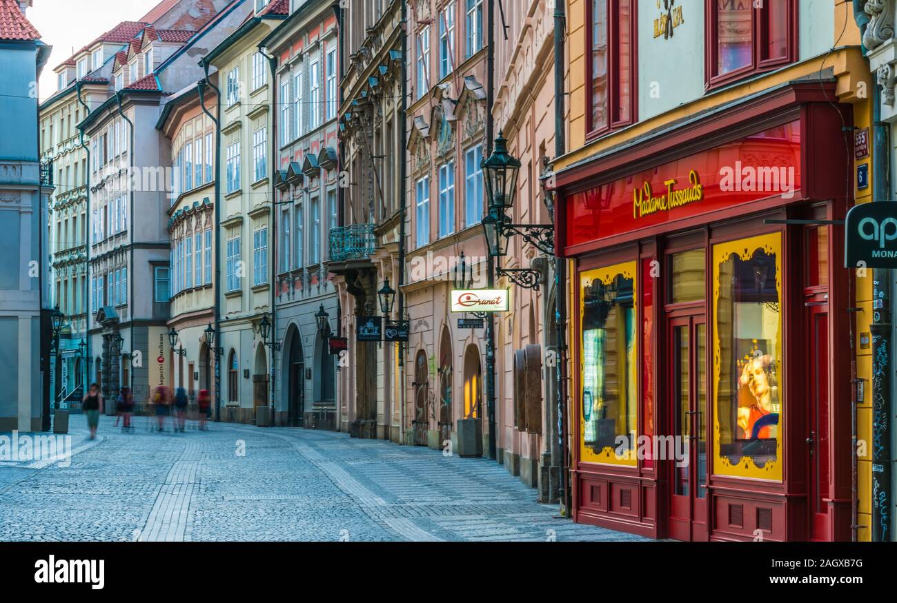 PRAGUE, CZECH REP - AUG 2, 2019: Historic architecture of downtown ...