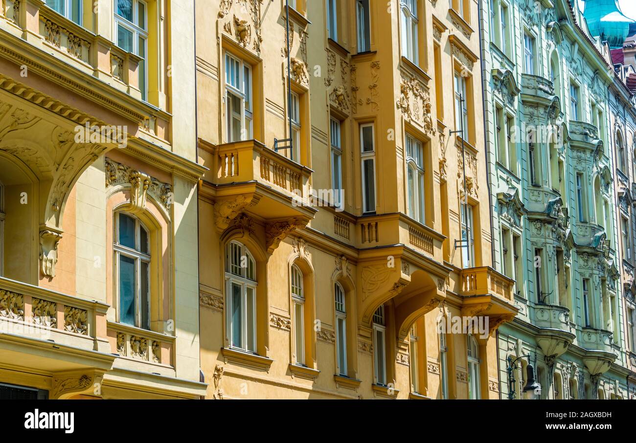 Historic architecture of downtown Prague, Czech Republic Stock Photo ...