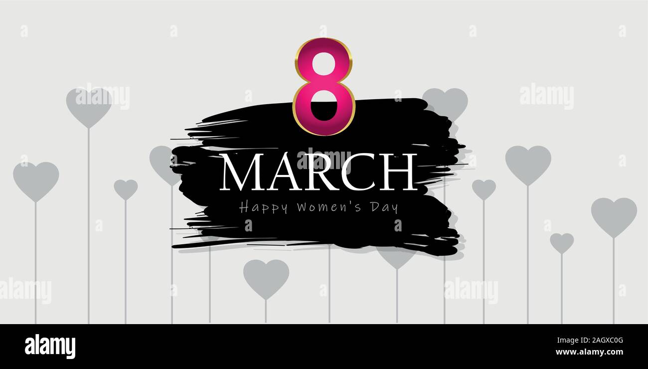 Womens day greeting card circle Stock Vector Images - Alamy