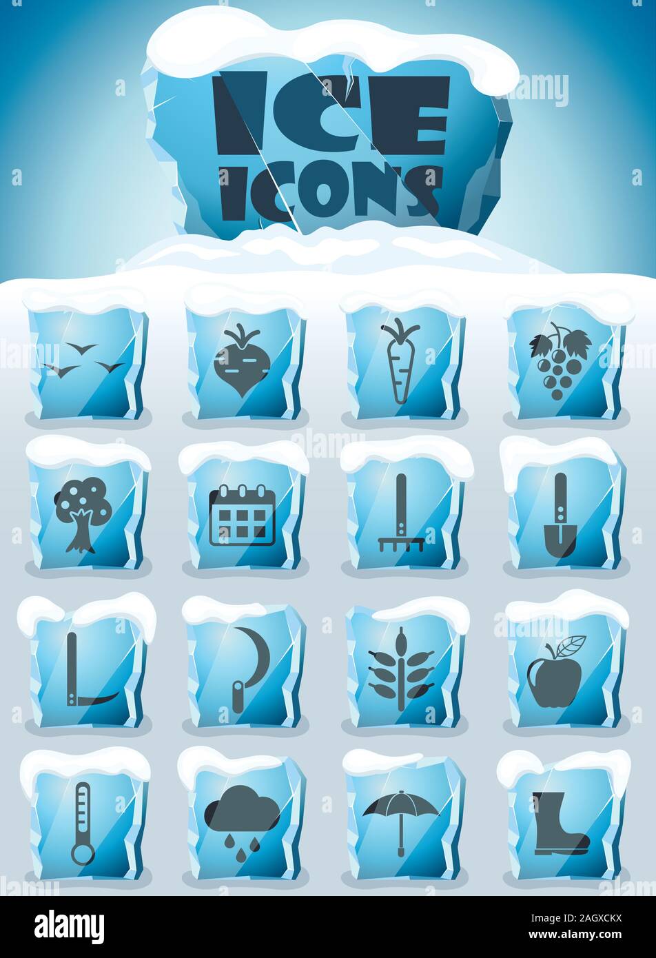 Autumn in ice Stock Vector Images - Alamy