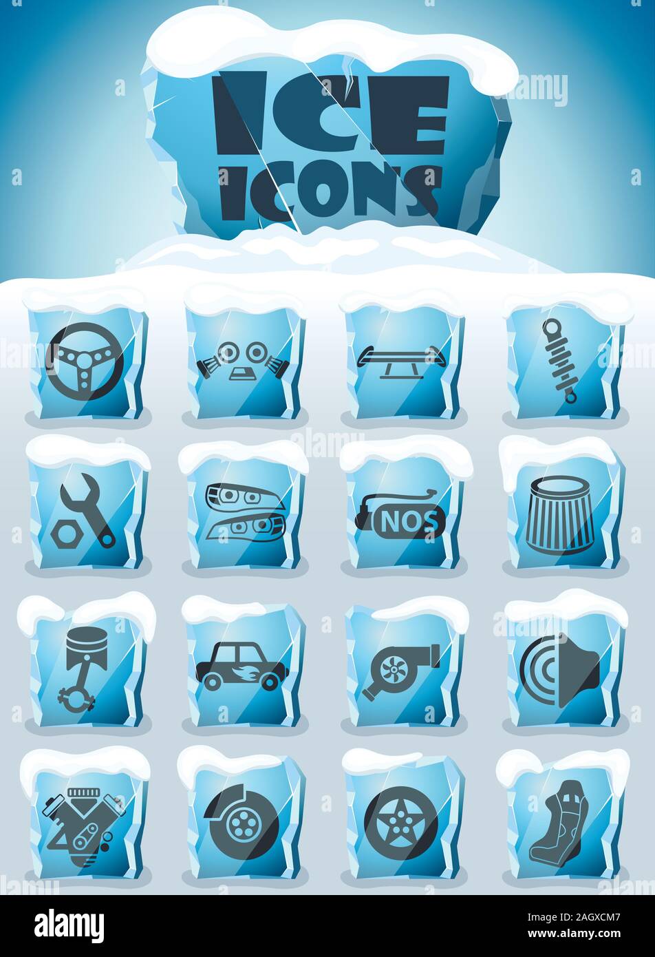 auto tuning icon set Stock Vector Image & Art - Alamy