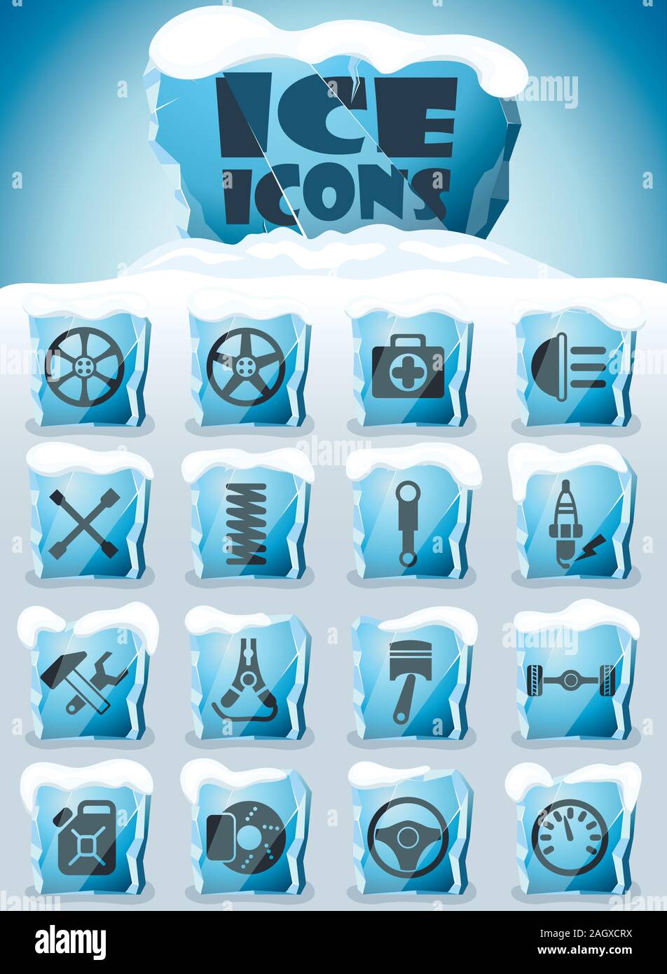 car shop icon set Stock Vector Image & Art - Alamy