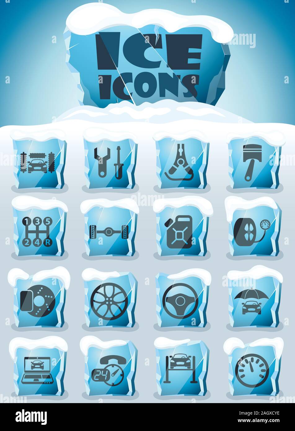 car service icon set Stock Vector Image & Art - Alamy