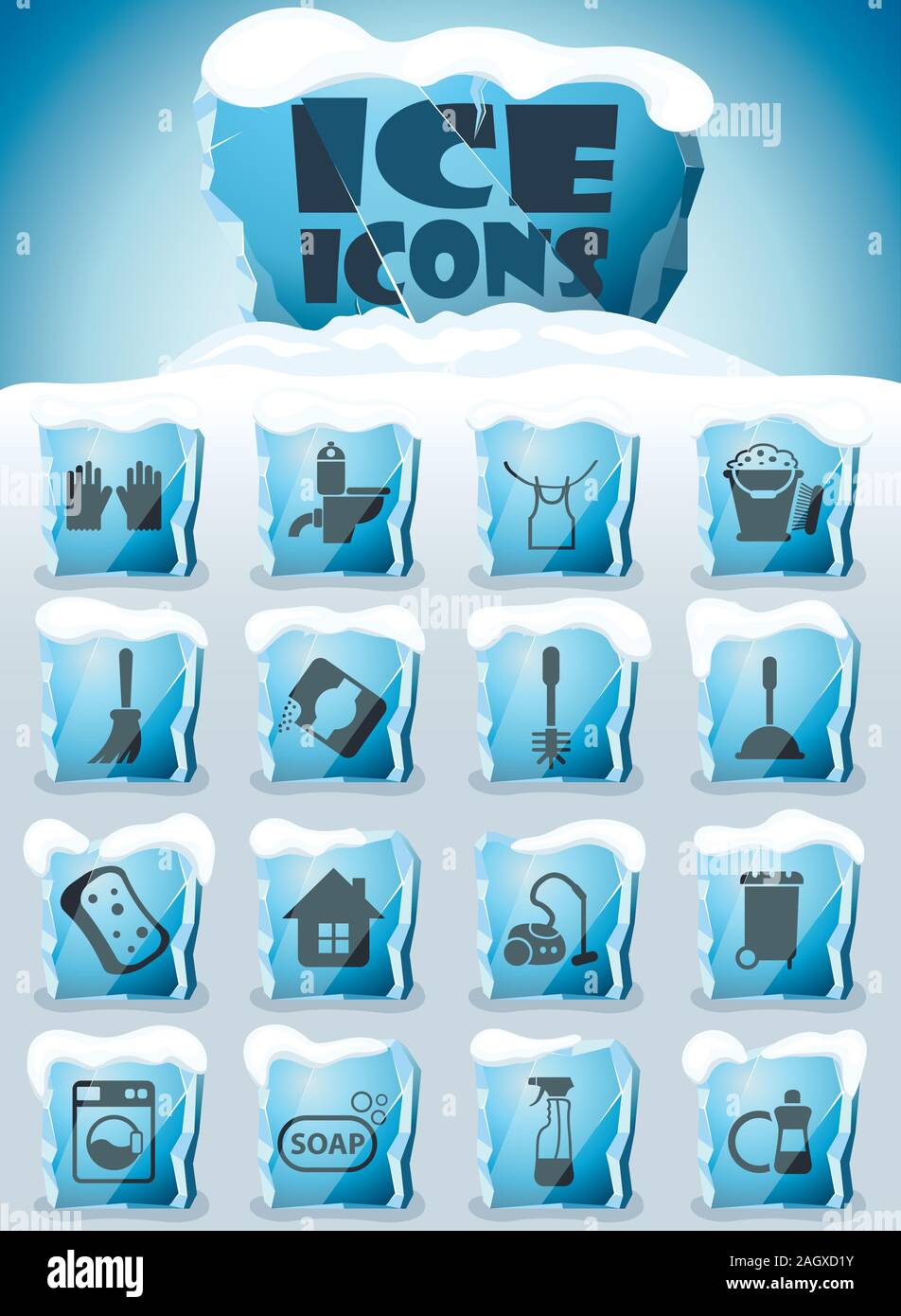 Cleaning ice Stock Vector Images - Alamy