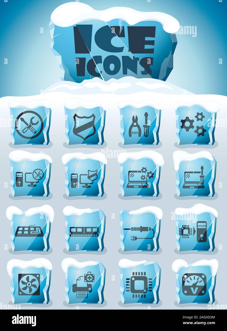 computer repair icon set Stock Vector Image & Art - Alamy