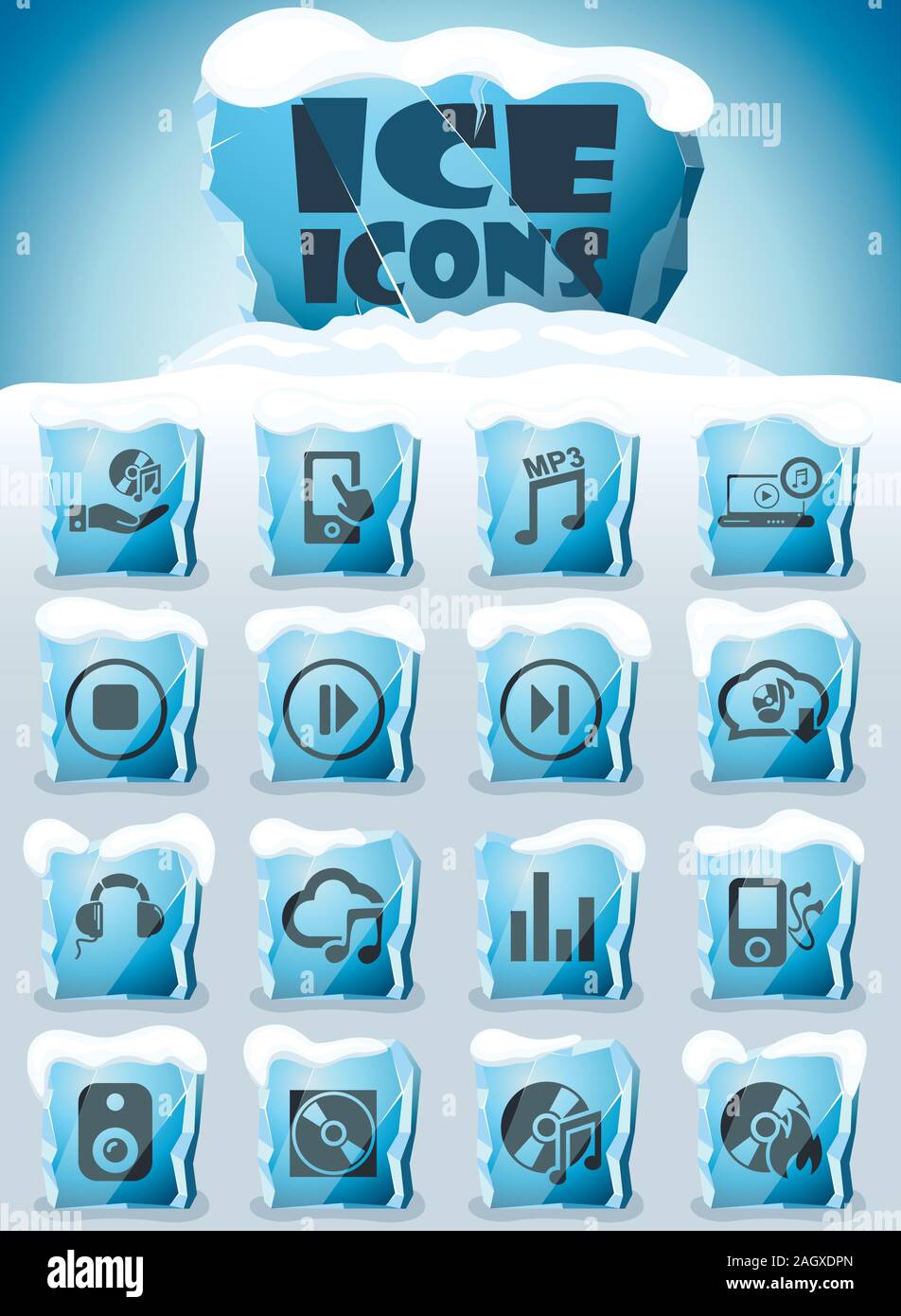 digital music icon set Stock Vector Image & Art - Alamy