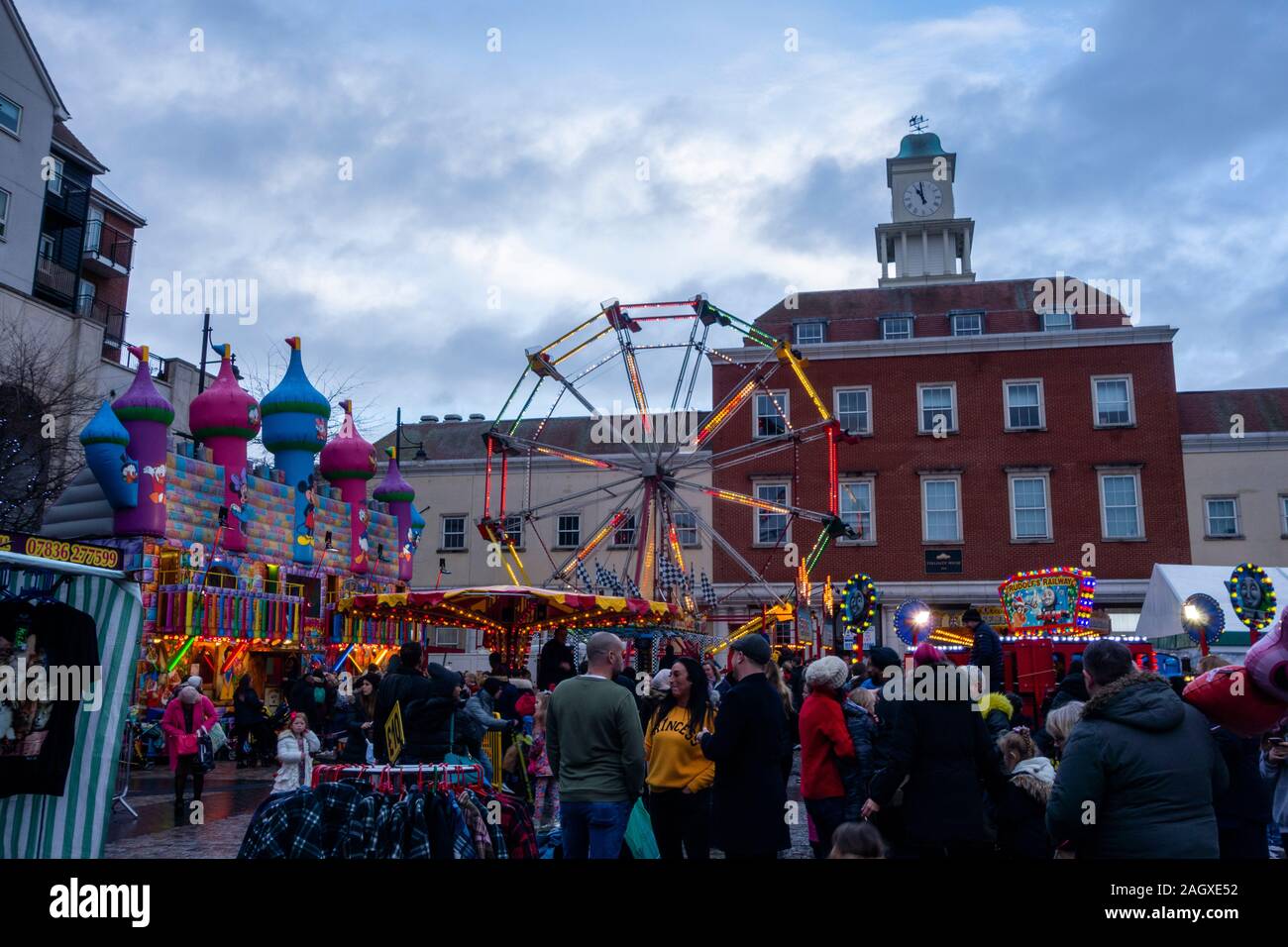 A funfair provided in Romford market as part of the Christmas market ...